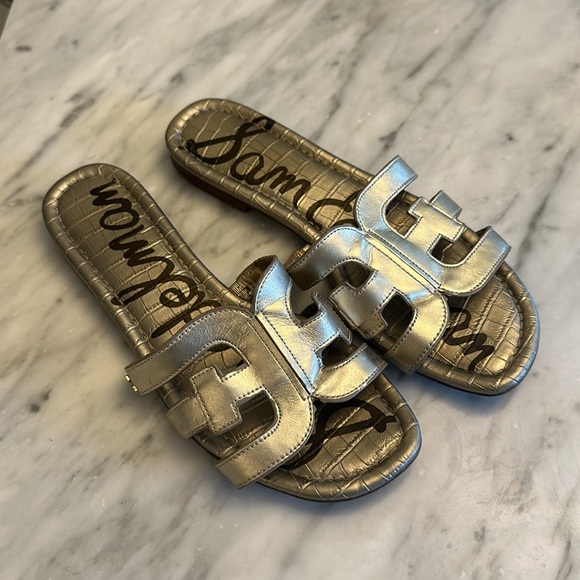 Sam Edelman | Shoes | Sam Edelman Gold Bay Slides | Poshmark